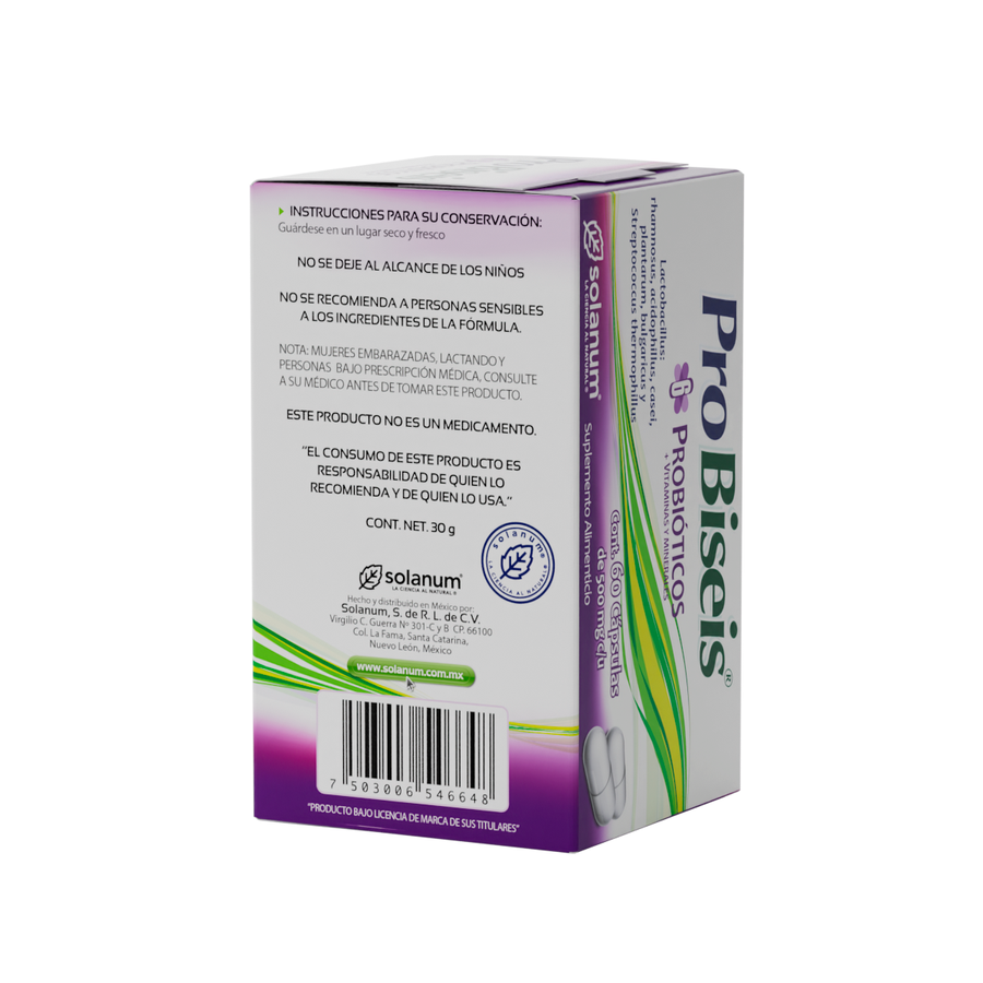 Probiseis Probióticos + Vitaminas y Minerales 60 Cápsulas – Recibe Xpress