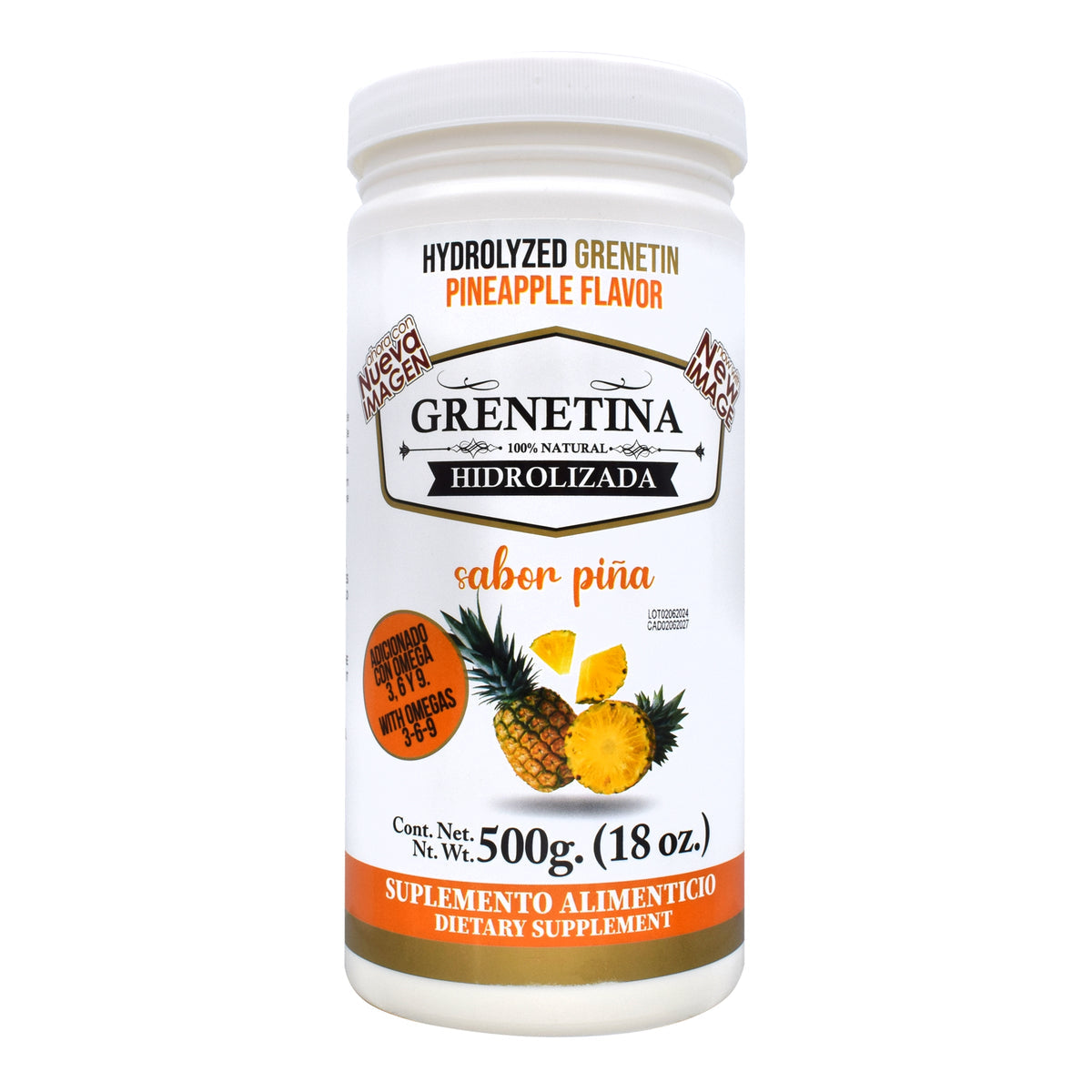 Grenetina Hidrolizada Piña 100% Natural 500 Grs Pretty Bee – Recibe Xpress