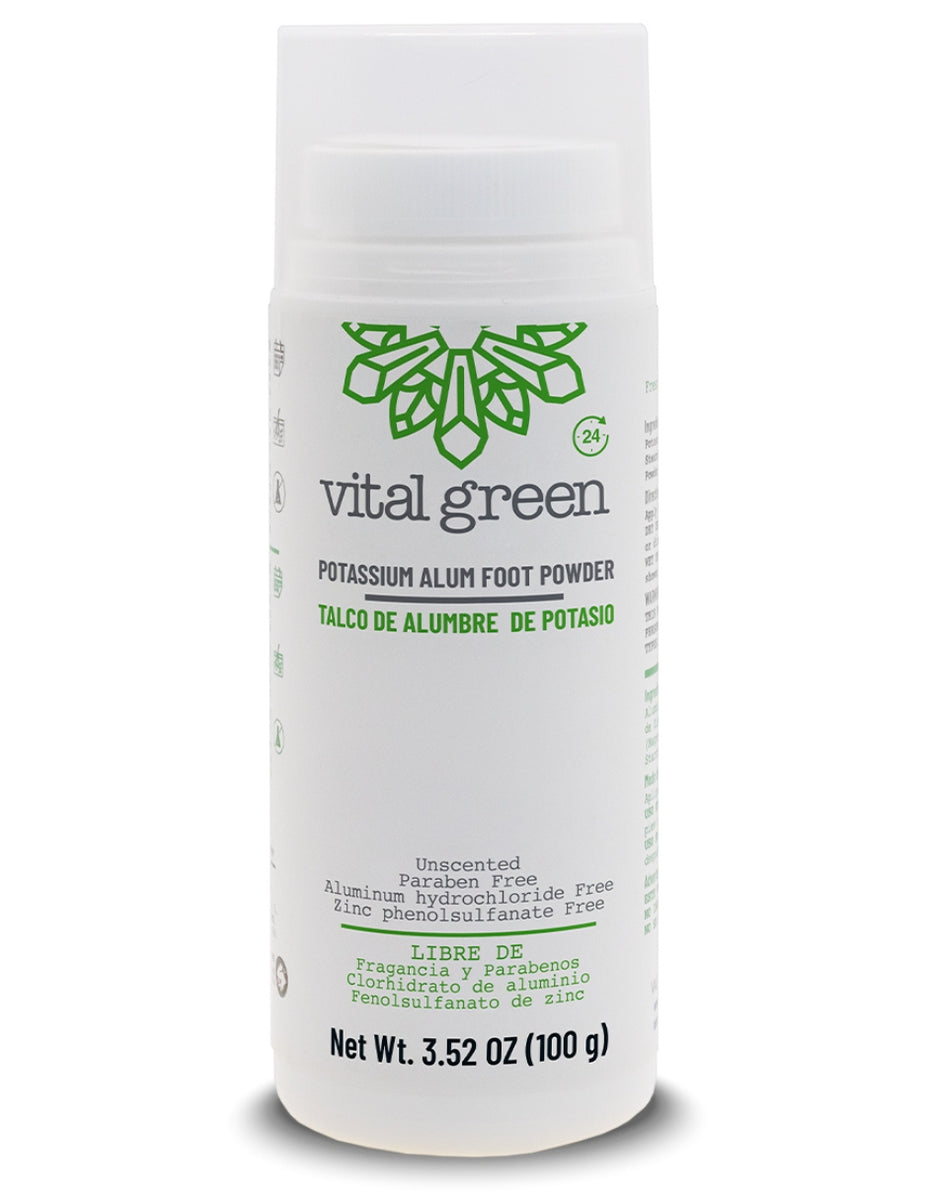 Talco de Cristal de Alumbre Barbería Cuadrado Vital Green 100 g ...