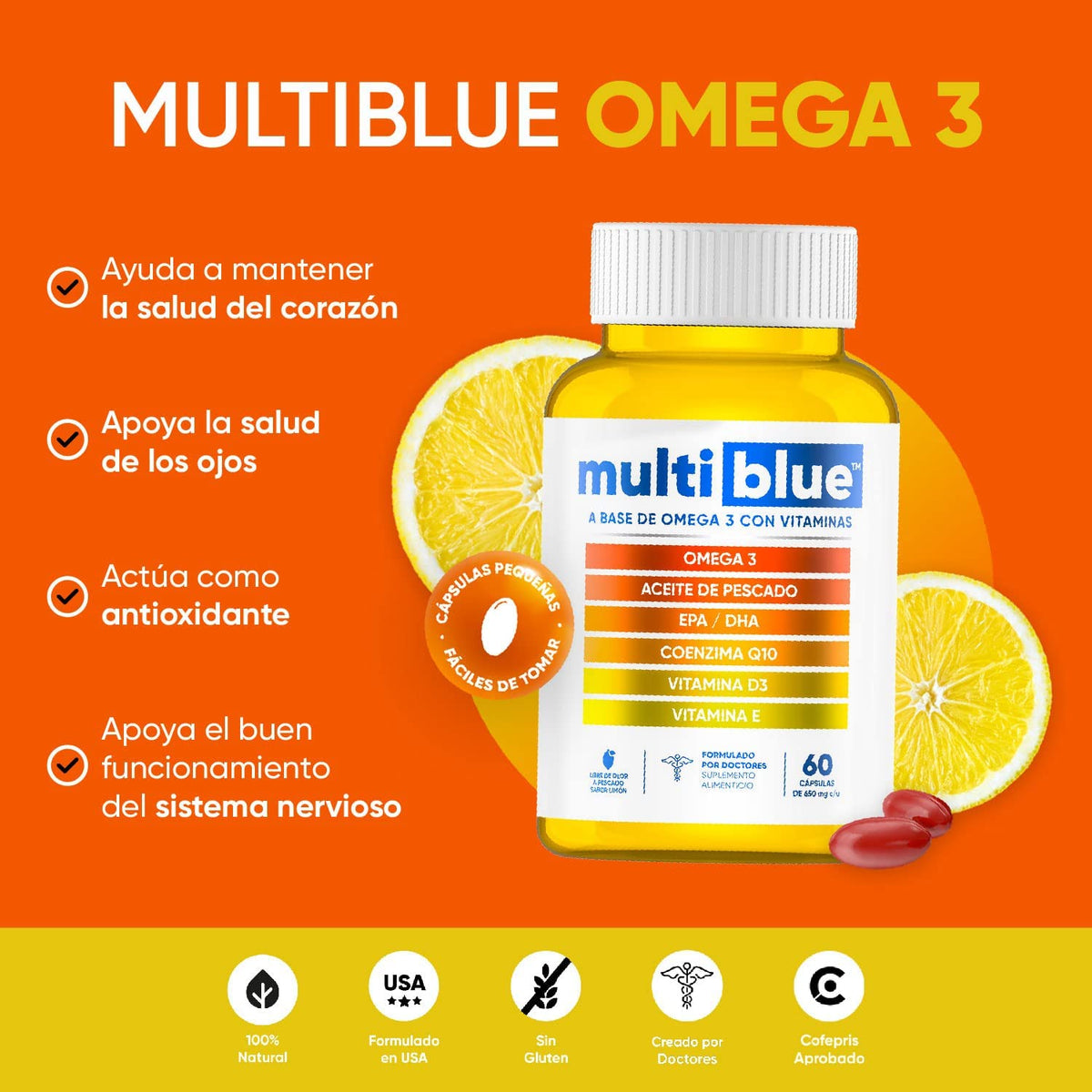 Omega 3 Con Vitaminas Multiblue 60 Capsulas – Recibe Xpress