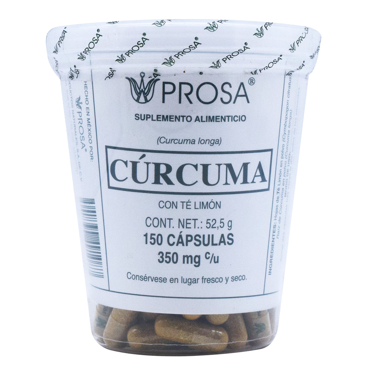 Curcuma 150 Capsulas Prosa – Recibe Xpress