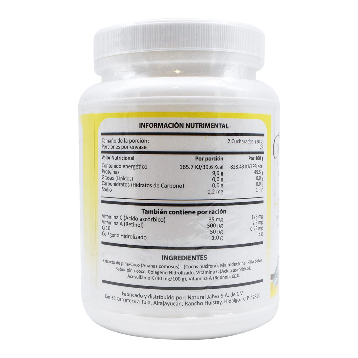 Colágeno Hidrolizado En Polvo Sabor Piña Colada De 500 Gr – Recibe Xpress
